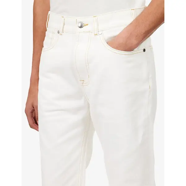 7 For All Mankind Straight Leg Cotton Denim Jeans
