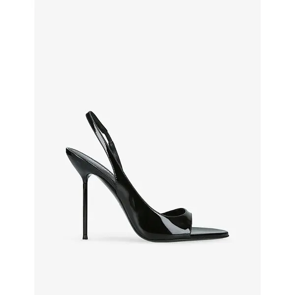 Paris Texas Lidia 105 Leather Slingbacks - Black