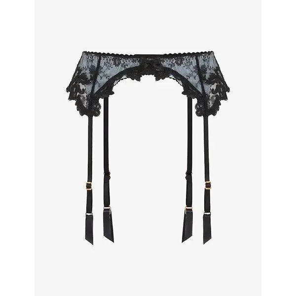 Agent Provocateur Clarette Lace Suspender - Blue/black