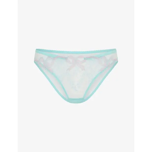 Agent Provocateur Lisetta Lace Bikini Briefs - Mint/pink