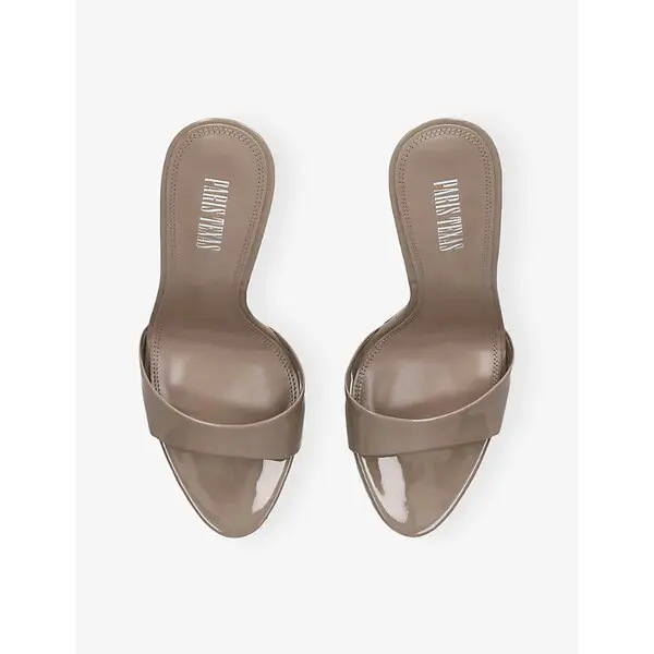Paris Texas Lidia 105 Leather Heeled Mules - Taupe