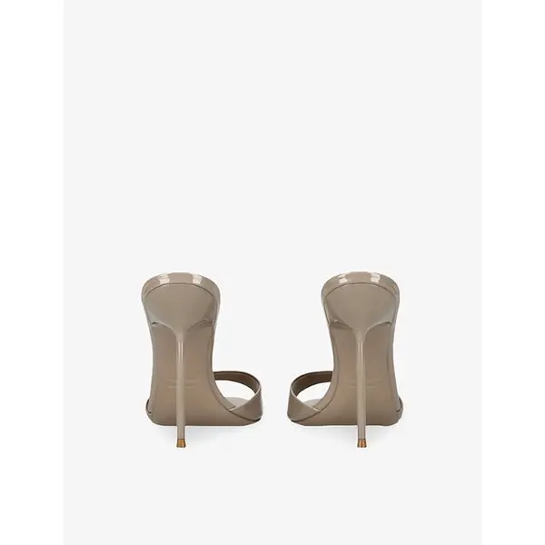 Paris Texas Lidia 105 Leather Heeled Mules - Taupe