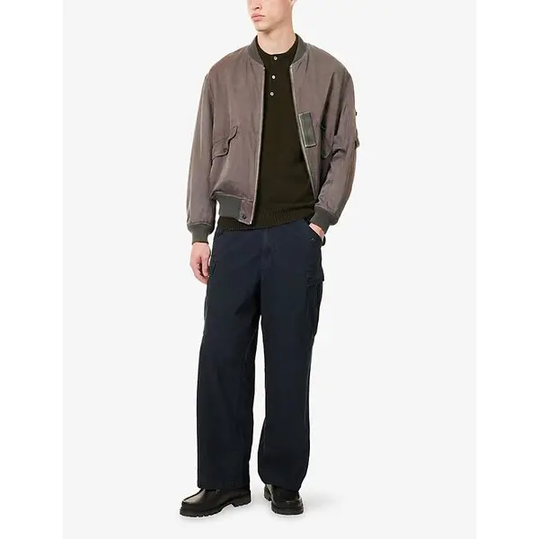 A.PRESSE Ripstock Army M51 Cotton And Linen Blend Trousers