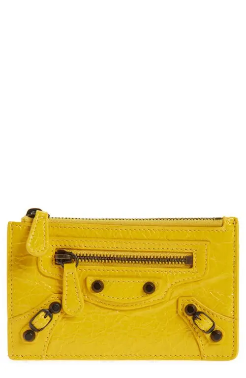 Balenciaga Le City Leather Card Case - 7014 Marge Yellow