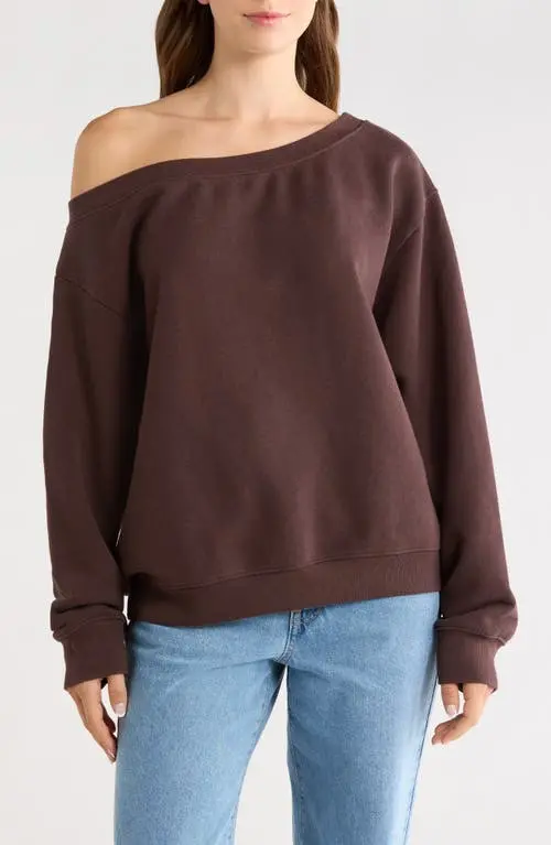 Princess Polly One-shoulder Sweatshirt