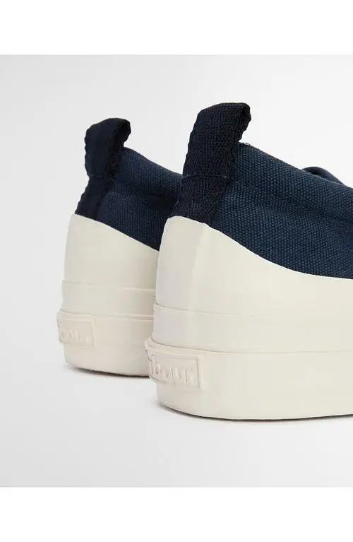 Barbour Cowan Canvas Slip-on Sneakers - Navy