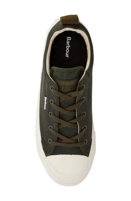 Barbour Stanhope Canvas Low Top Sneakers - Olive