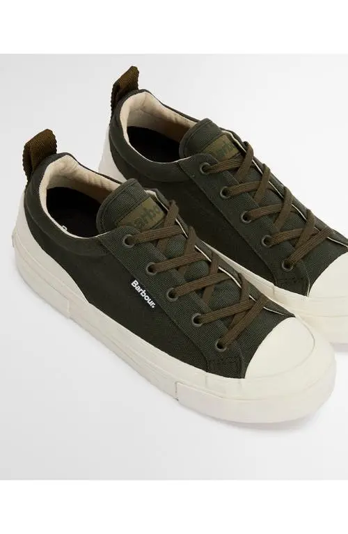Barbour Stanhope Canvas Low Top Sneakers - Olive