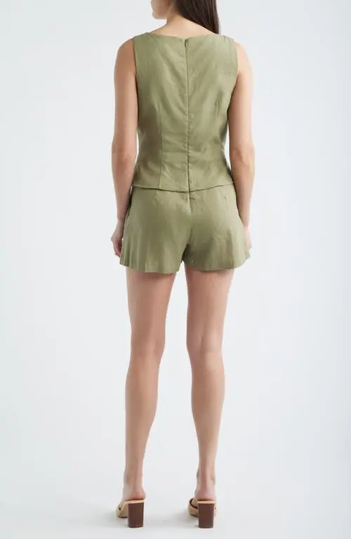 Black Halo Matias Linen Romper