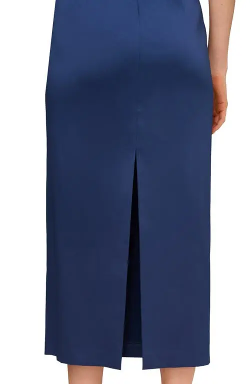 Aidan Mattox One-shoulder Stretch Mikado Cocktail Dress