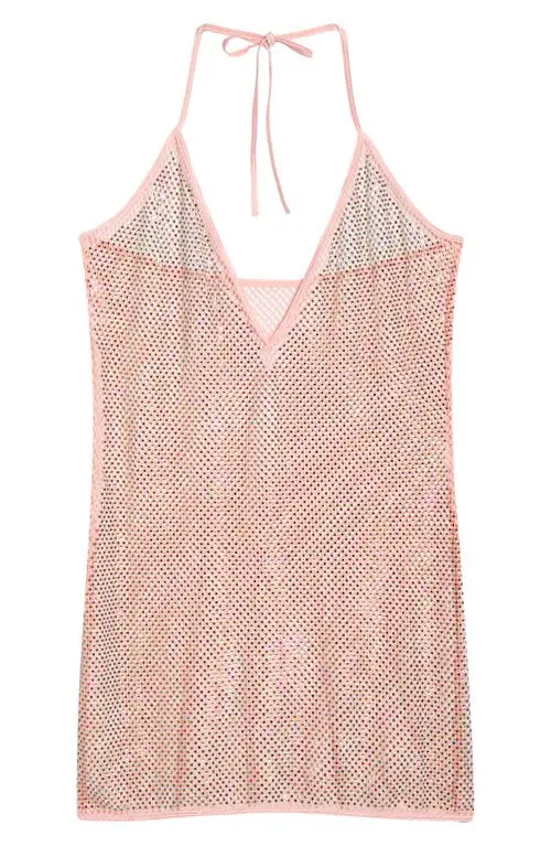 ROMA CONFIDENTIAL Mirage Crystal Mesh Chemise And G-string Set - White