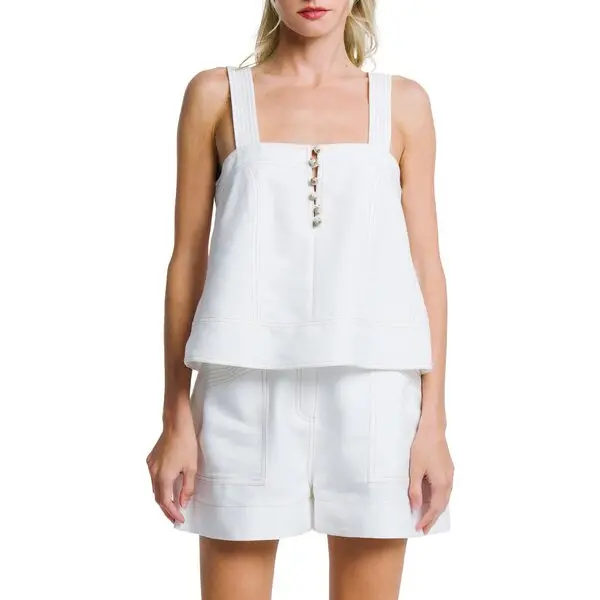 CIEBON Jaclyn Crop Tank - White