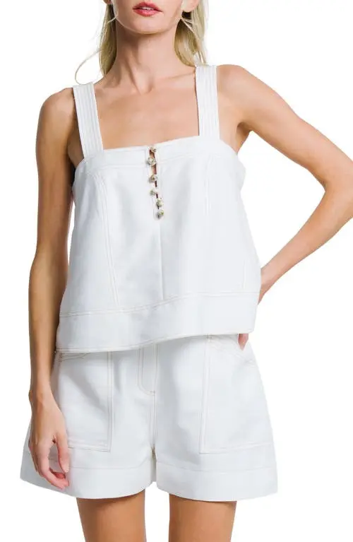 CIEBON Jaclyn Crop Tank - White