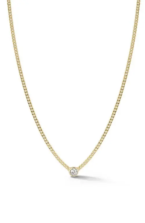 GLAZE JEWELRY Cubic Zirconia Curb Chain Necklace - Gold