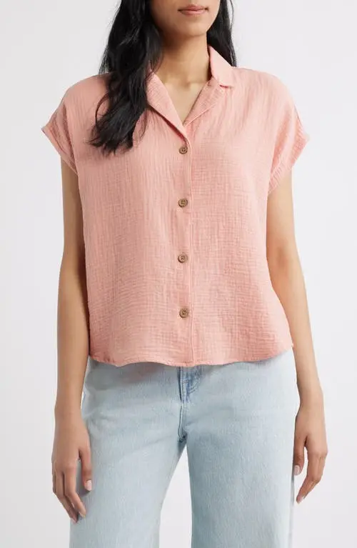 BEACHLUNCHLOUNGE Lexi Gauze Top - Daylily