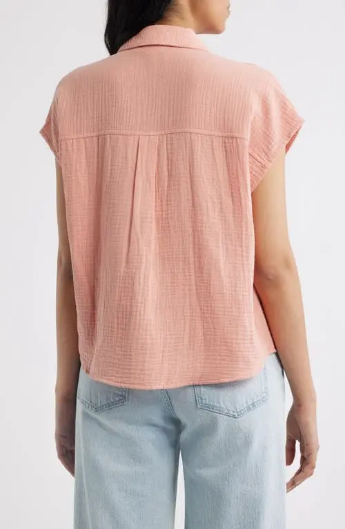 BEACHLUNCHLOUNGE Lexi Gauze Top - Daylily