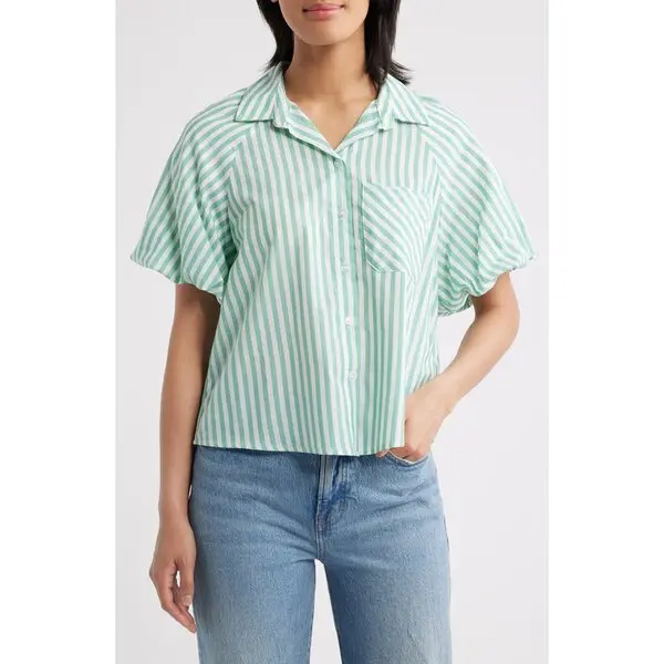 BEACHLUNCHLOUNGE Bianc Bubble Sleeve Top - Parrot Cay