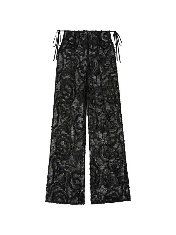 GANNI Floral Patterned Net Trousers