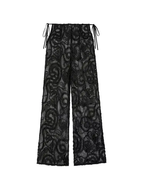 GANNI Floral Patterned Net Trousers