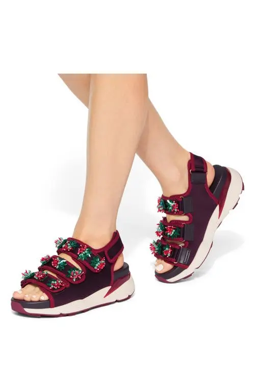 Kurt Geiger Beaded Floral Slingback Sandals
