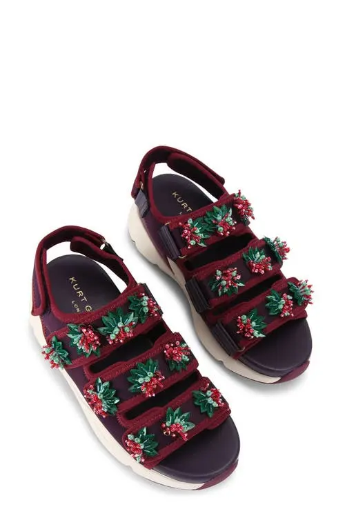 Kurt Geiger Beaded Floral Slingback Sandals
