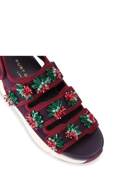 Kurt Geiger Beaded Floral Slingback Sandals