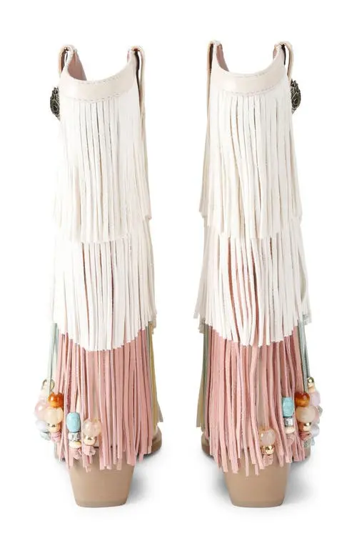 Kurt Geiger Embellished Fringe Western Boots