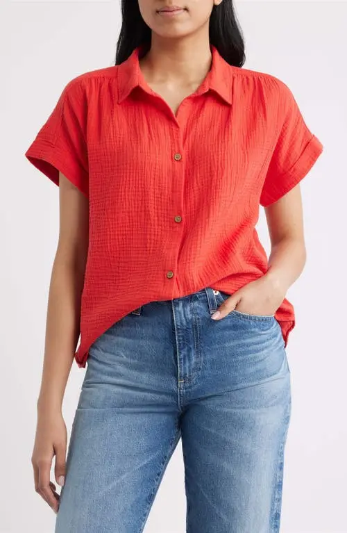 BEACHLUNCHLOUNGE Devin Gauze Shirt - Koi