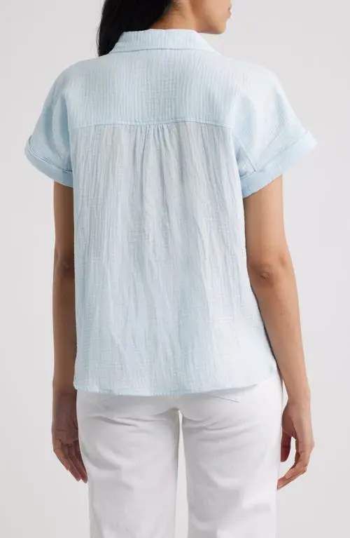 BEACHLUNCHLOUNGE Devin Gauze Shirt - Lullaby Blue