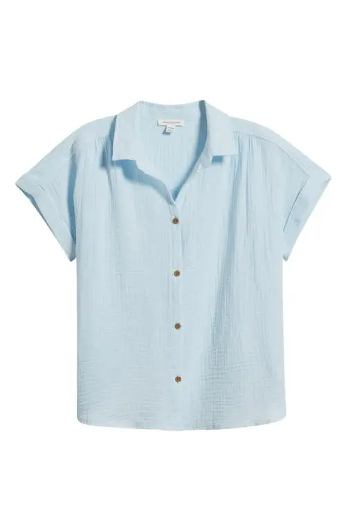 BEACHLUNCHLOUNGE Devin Gauze Shirt - Lullaby Blue