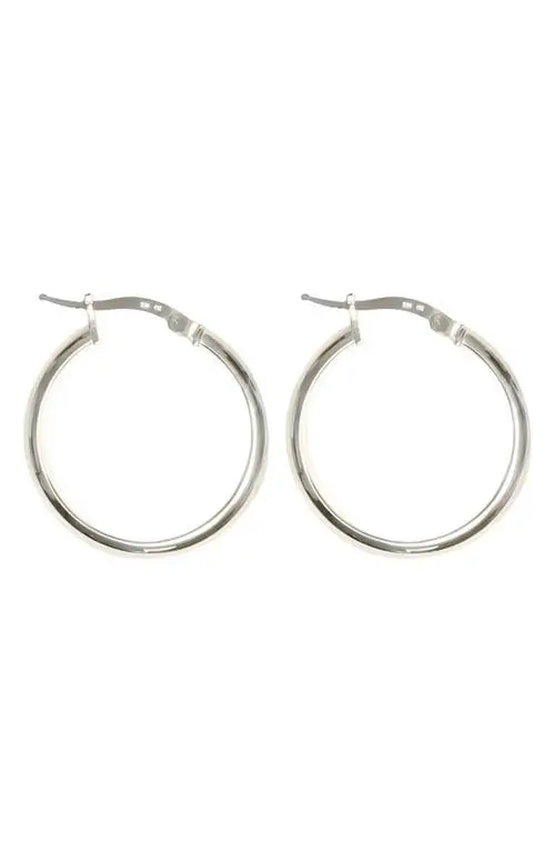 Argento Vivo Tubular Hoop Earrings - Silver
