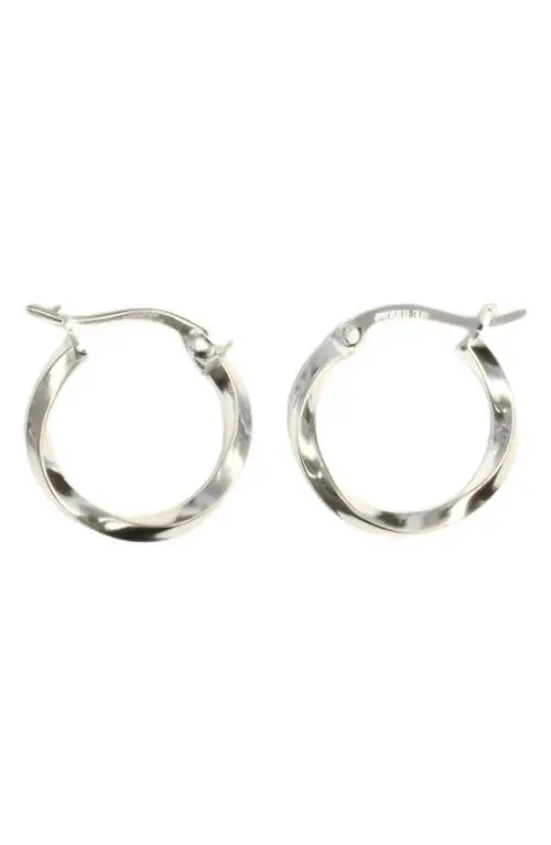 Argento Vivo Textured Hoop Earrings In Sterling - Silver