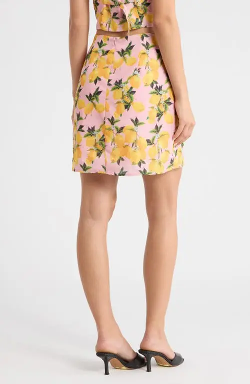 SUGARLIPS Desery Lemon Print Mini Skirt