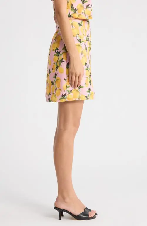SUGARLIPS Desery Lemon Print Mini Skirt
