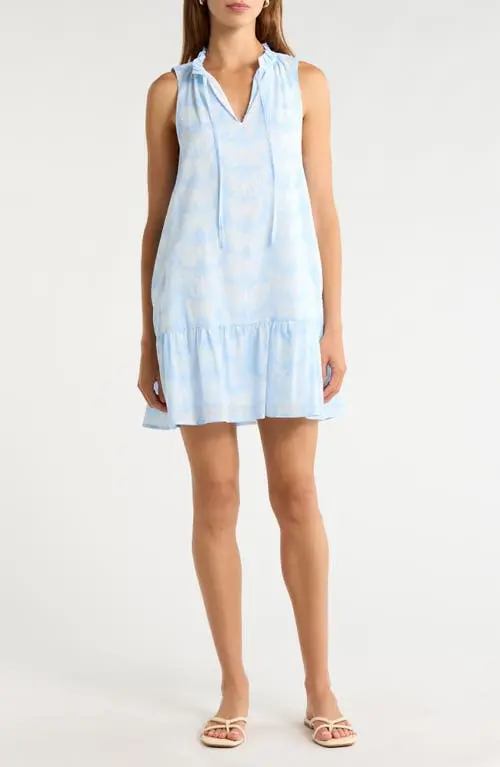 SUGARLIPS Aubry Butterfly Print Ruffle Trim Shift Dress