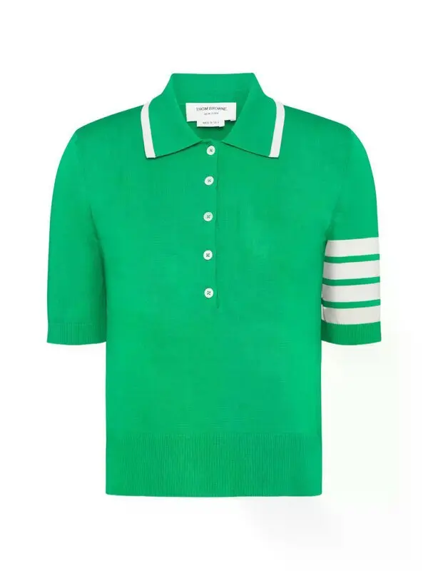 Thom Browne Hector Intarsia Polo Top