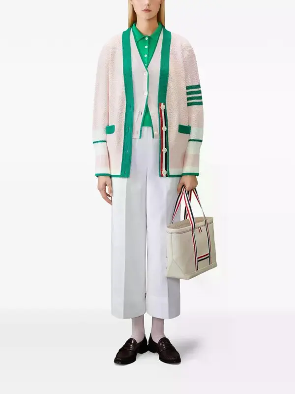 Thom Browne Hector Intarsia Polo Top