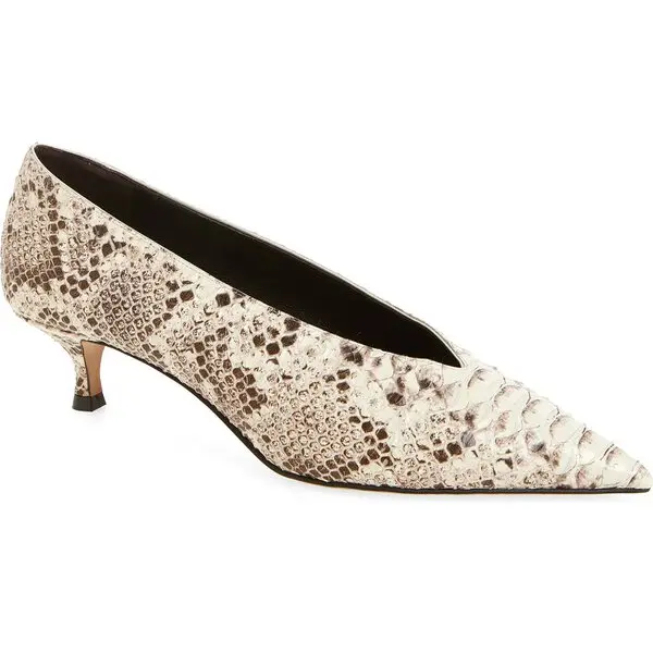 Le Monde Beryl Babouche Kitten Heel Pumps - Roccia