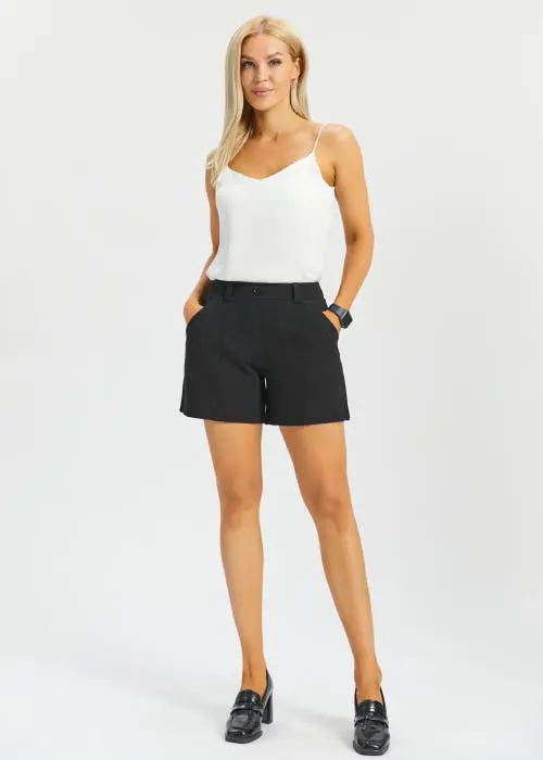 Betabrand Tailored Seam Stretch Ponte Shorts