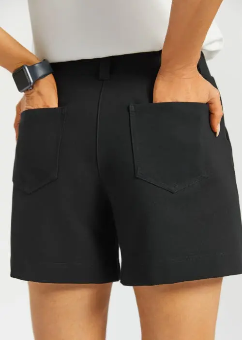 Betabrand Tailored Seam Stretch Ponte Shorts