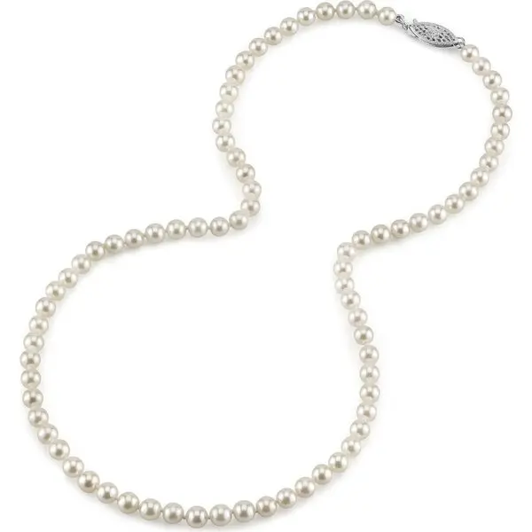 THE PEARL SOURCE Japanese Akoya Pearl Necklace - Sterling Silver