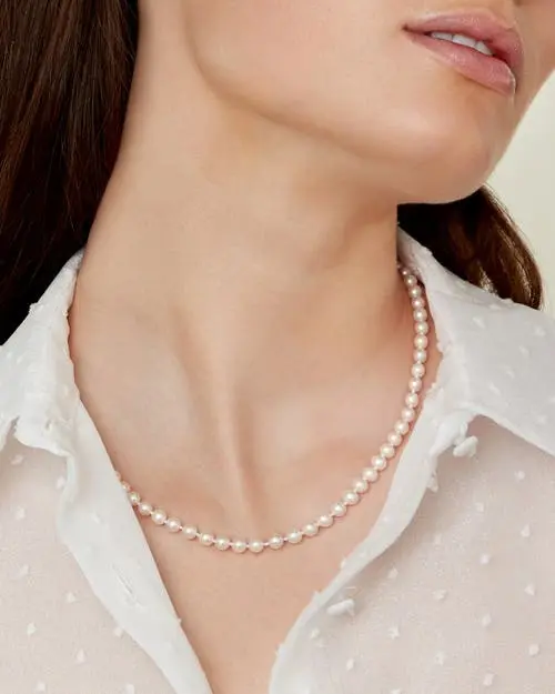 THE PEARL SOURCE Japanese Akoya Pearl Necklace, Aaa Quality