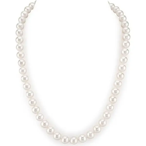 THE PEARL SOURCE Freshwater Pearl Necklace - White Pearl