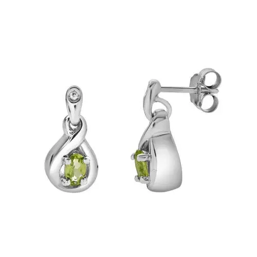 LUVMYJEWELRY Perlisse Sterling Silver Diamond Drop Earrings - 925 Sterling Silver