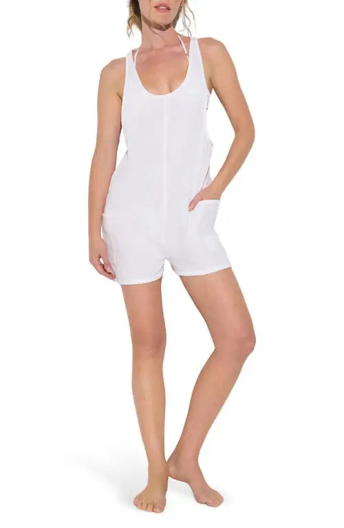 Spiritual Gangster Vista Cotton Romper - White