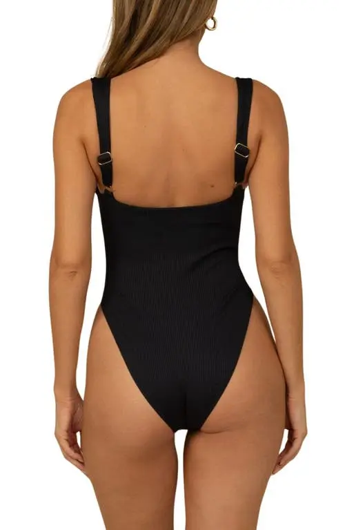 MONTCE Ribbed Underwire One-piece Swimsuit With Cutout