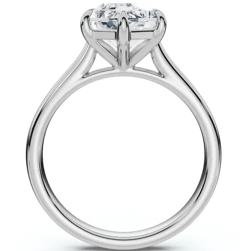 BLISS DIAMOND 3ct Vireo Elongated Hexagon Lab-grown Diamond Engagement Ring In 14k Gold - 14k White Gold