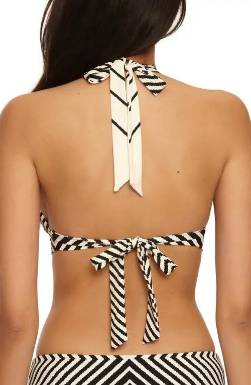Trina Turk Net Stripe Halter Bikini Top