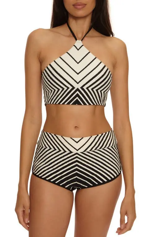 Trina Turk Textured Stripe Swim Shorts