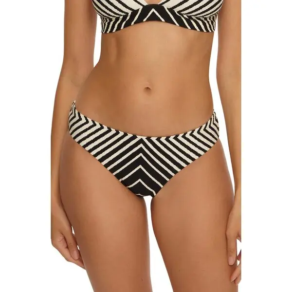 Trina Turk Net Stripe Rib Hipster Bikini Bottoms